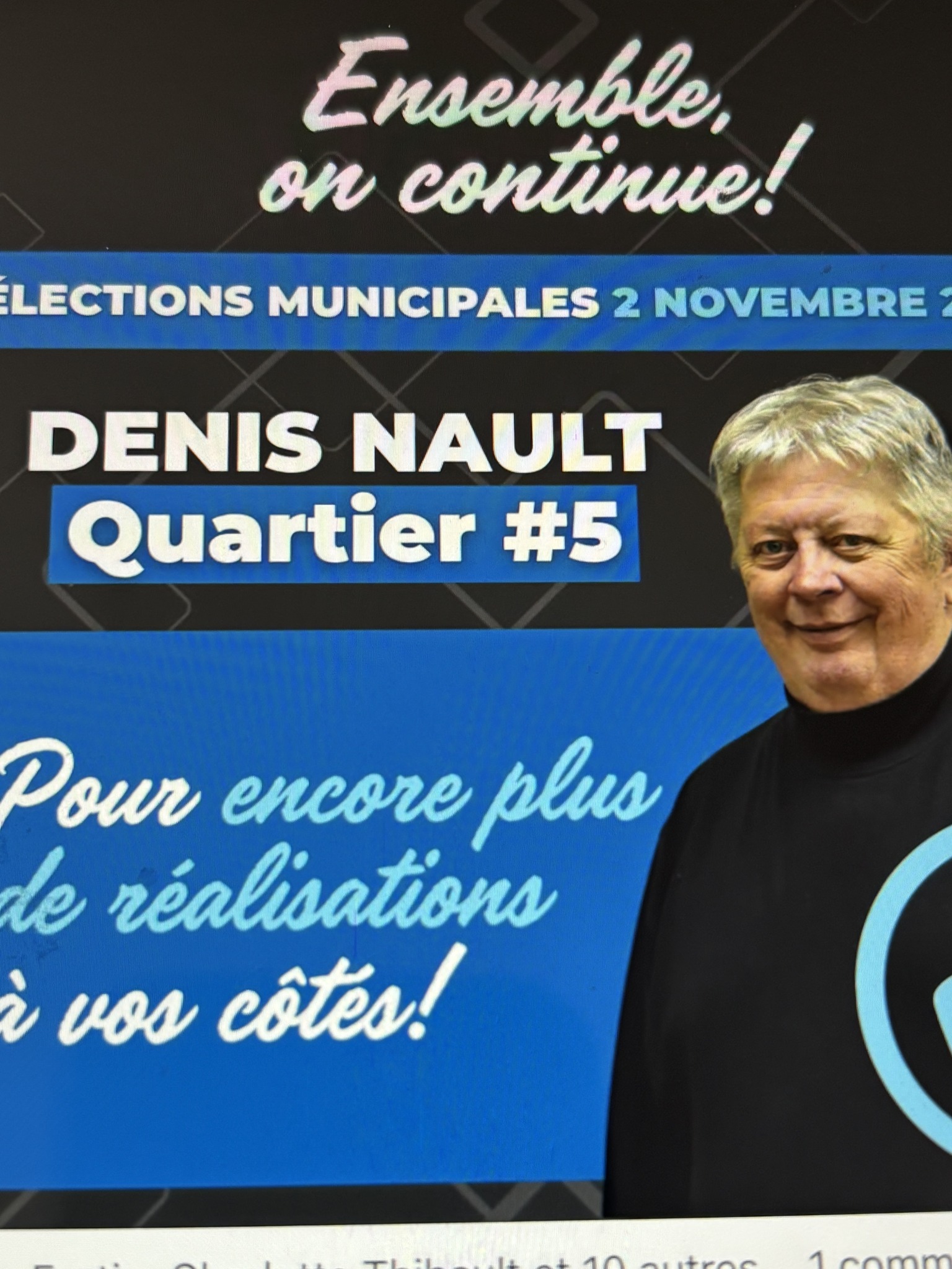 Denis Nault demande à nouveau la confiance des citoyens du quartier 5 à ...
